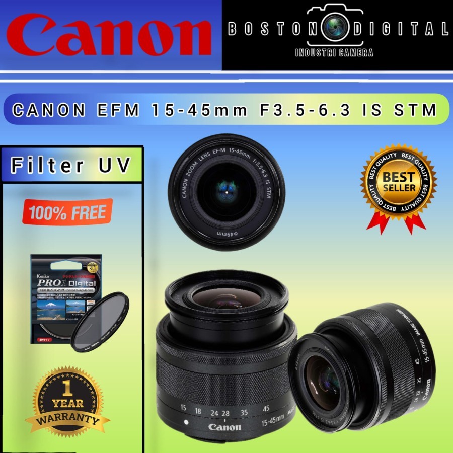 Jual LENSA CANON EF-M 15-45MM F3.5-6.3 IS STM / CANON EFM 15-45MM IS STM | Shopee Indonesia