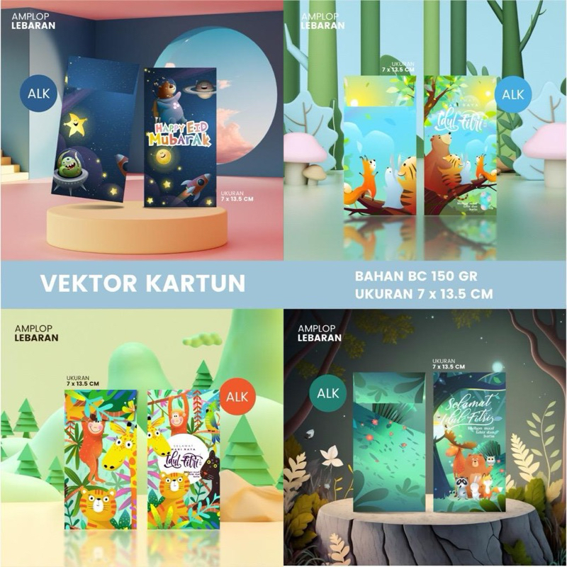 Jual Amplop Lebaran Premium | tema pattern kartun | amplop lebaran ...