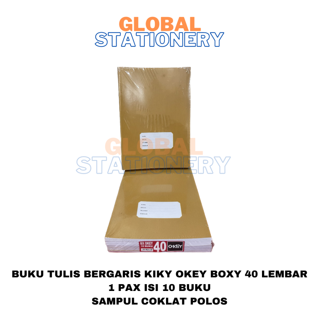 Jual BUKU TULIS BERGARIS KIKY OAKEY OKEY BOXY 40 LEMBAR UKURAN PANJANG ...