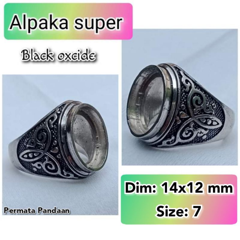 Jual emban batu akik dan permata alpaka super alpaka bakar.75 | Shopee ...