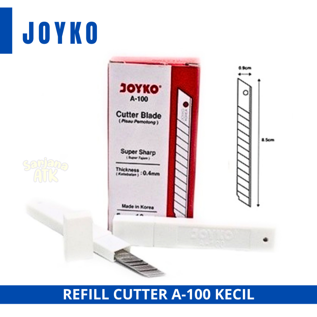 Jual Refill Cutter / Isi Cutter / Cutter Blade Joyko A-100 | Shopee ...