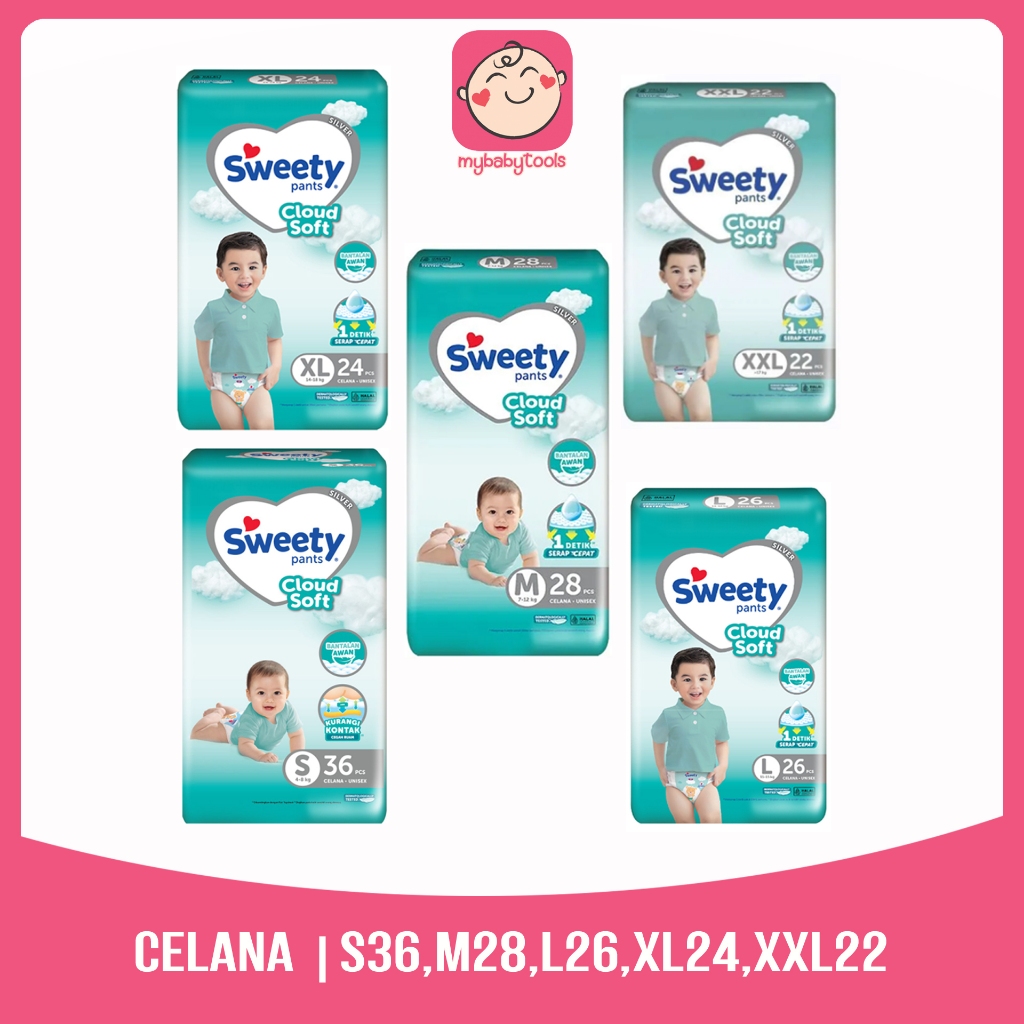 Jual SWEETY SILVER PANTS S36 M28 L26 XL24 XXL22/ S 36 M 28 L 26 XL 24 ...