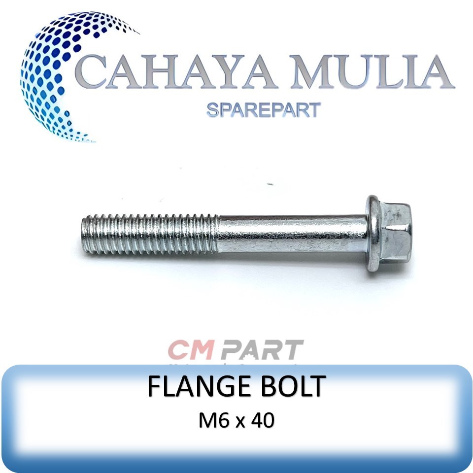 Jual Baut Flange Bolt M6 6x40 Baut Blok Mesin CVT M6x40 Kunci 8 | Shopee Indonesia