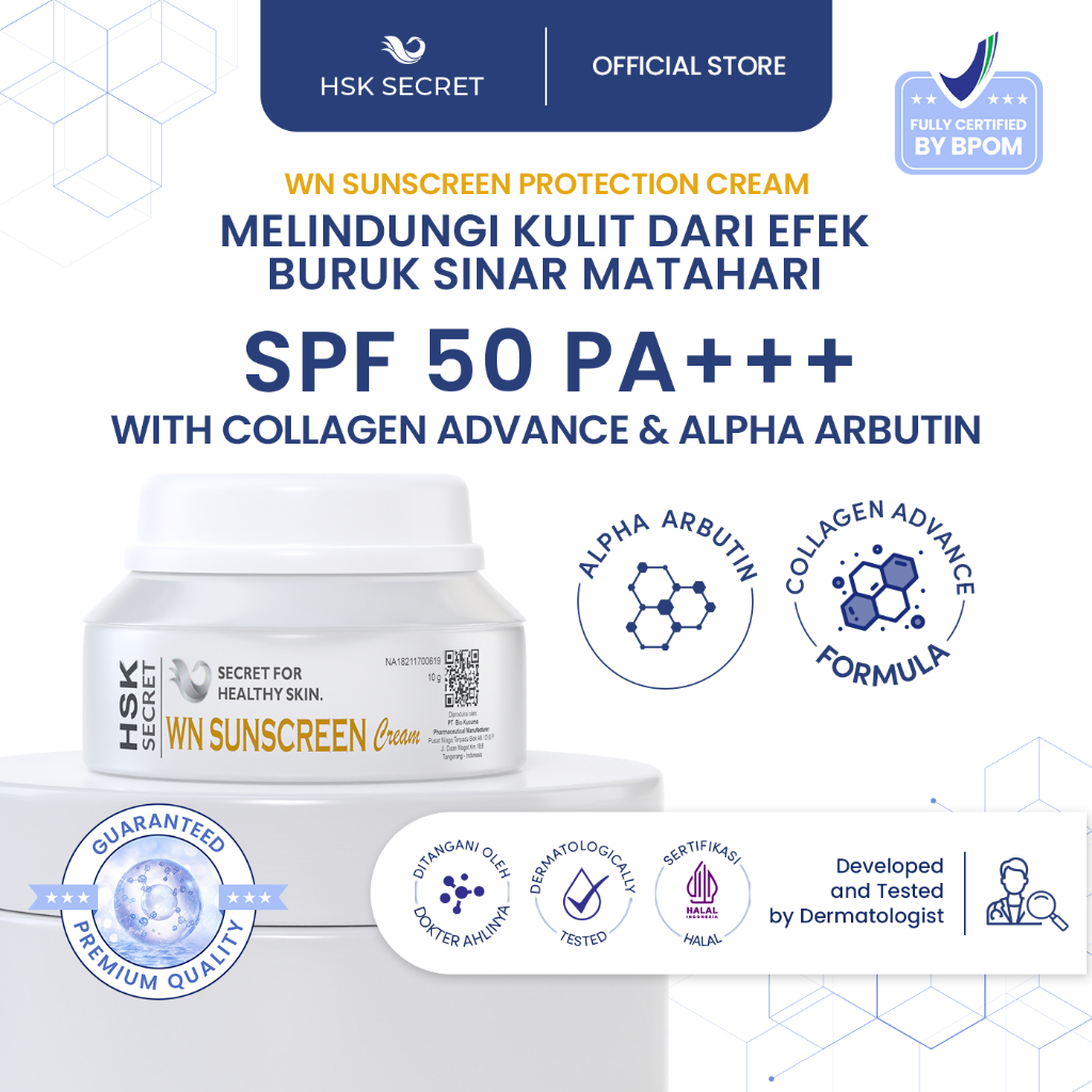 Jual HSK Secret WN Sunscreen SPF 50 PA+++ | Mencerahkan, Melembapkan ...