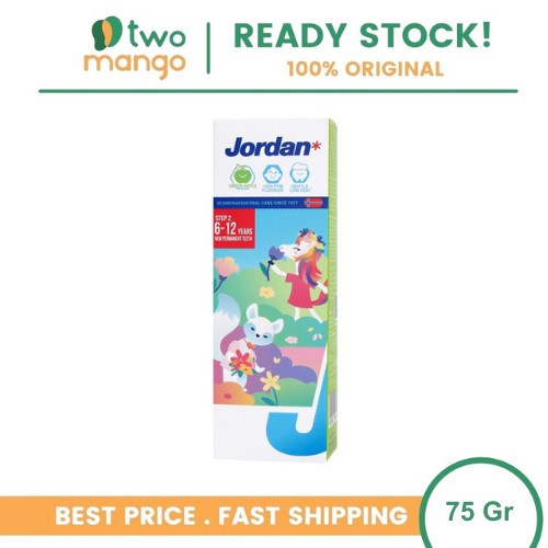 Jual JORDAN KIDS TOOTHPASTE NEW PERMANENT TEETH STEP 2 (6-12 YEARS ...
