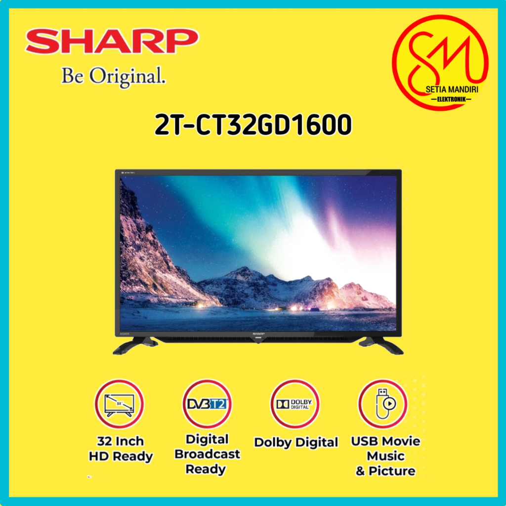 Jual SHARP LED TV 32 Inch HD Digital DVB-T2 USB HDMI - 2T-C32GD1400i C32GD1500i | Shopee Indonesia