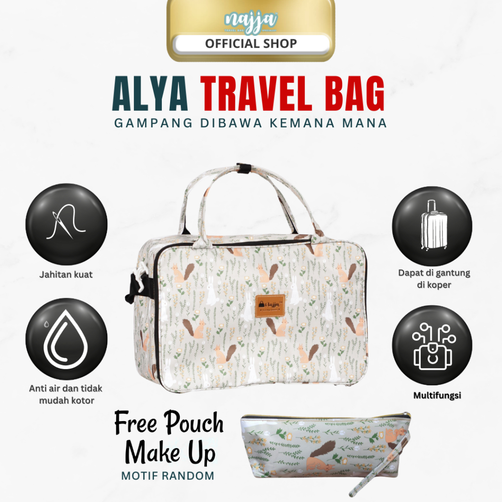 Jual Tas Travel ALYA BAG by Najja - Tas Trevel Koper Bepergian Piknik ...