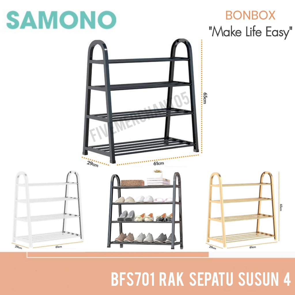 Jual Rak Sepatu Susun 4 Bonbox Samono BFS701 Shoes Rack Tingkat 4 ...