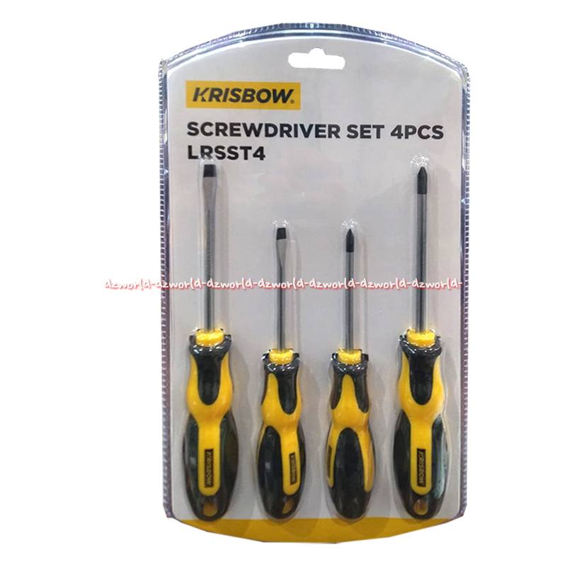 Jual Krisbow Screwdriver Set 4pcs LRSST4 Peralatan Obeng 1set Warna ...