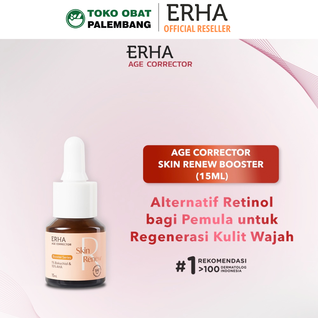 Jual ERHA AGE CORRECTOR SKIN RENEW Bakuchiol AHA FACE BOOSTER WAJAH KERUTAN BRUNTUSAN GARIS ...