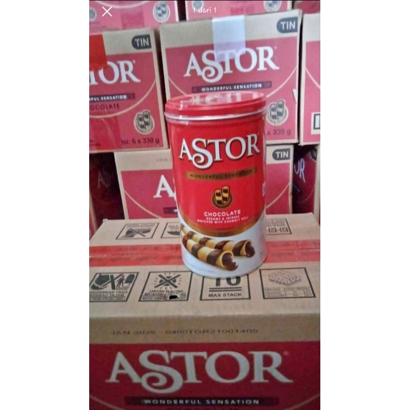 Jual Wafer Astor Kaleng Double Coklat 1 Dus isi 6 Kaleng | Shopee Indonesia