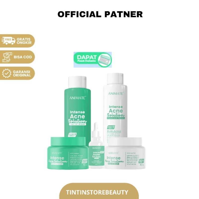 Jual Animate acne solution series 5in1 / cream untuk jerawat | Shopee ...
