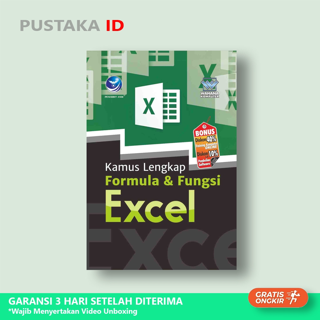 Jual Buku Kamus Lengkap Formula Dan Fungsi Excel - Original | Shopee ...