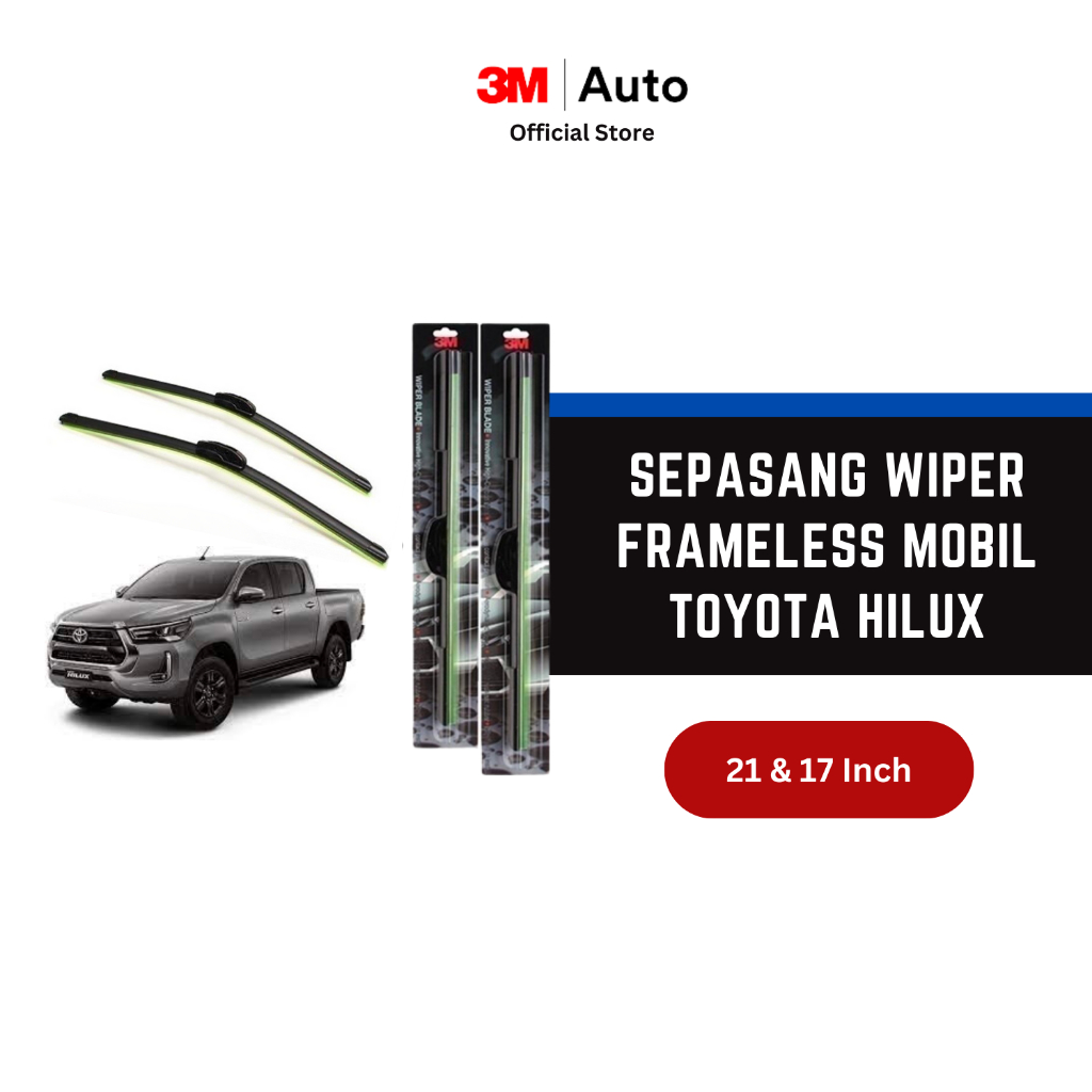 Jual 3M Wiper Frameless Mobil Toyota Hilux - 21 dan 17 inch | Shopee ...