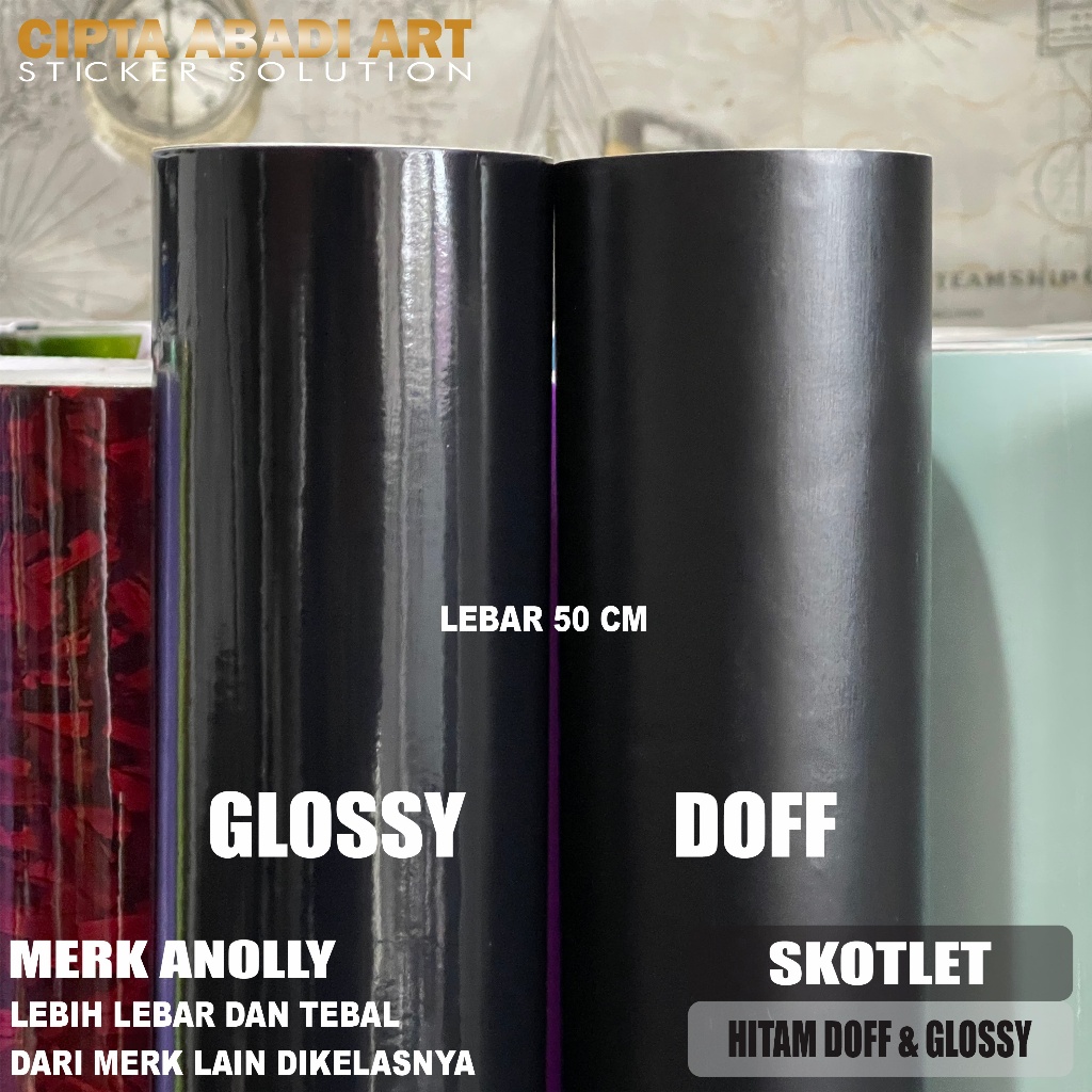 Jual STIKER SKOTLET MOTOR HITAM DOFF GLOSSY SCOTLET BLACK MATTE STICKER ...