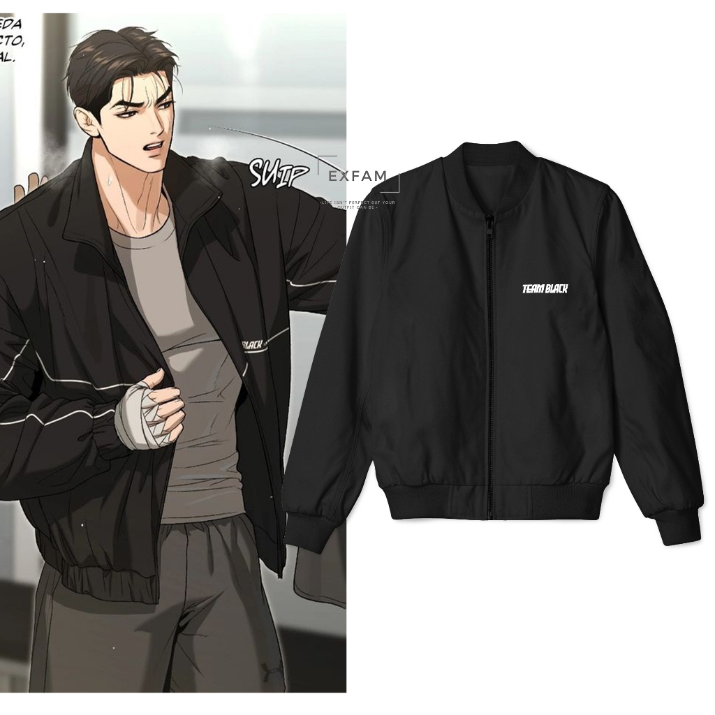 Jual Jaket Bomber Joo Jaekyung Team Black Manhwa Jinx Outfits Korea ...