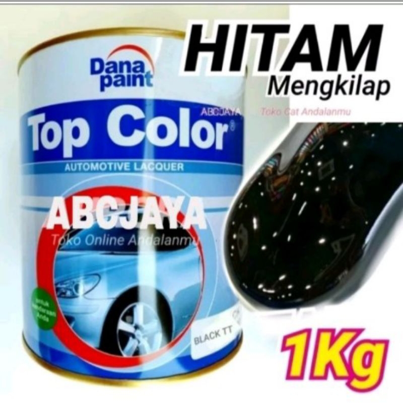 Jual Cat Danapaint Top Color Black TT 1Kg Hitam Solid Mengkilap Gloss ...