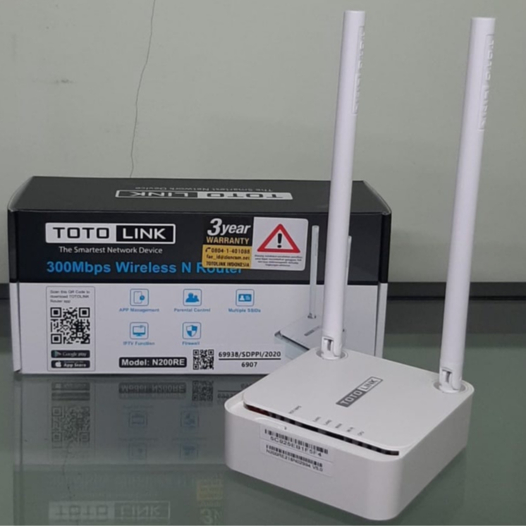 Jual Totolink N200RE Mini Wireless N Router WiFi 300Mbps Router Totolink N200RE Versi 5 Antena 2 ...