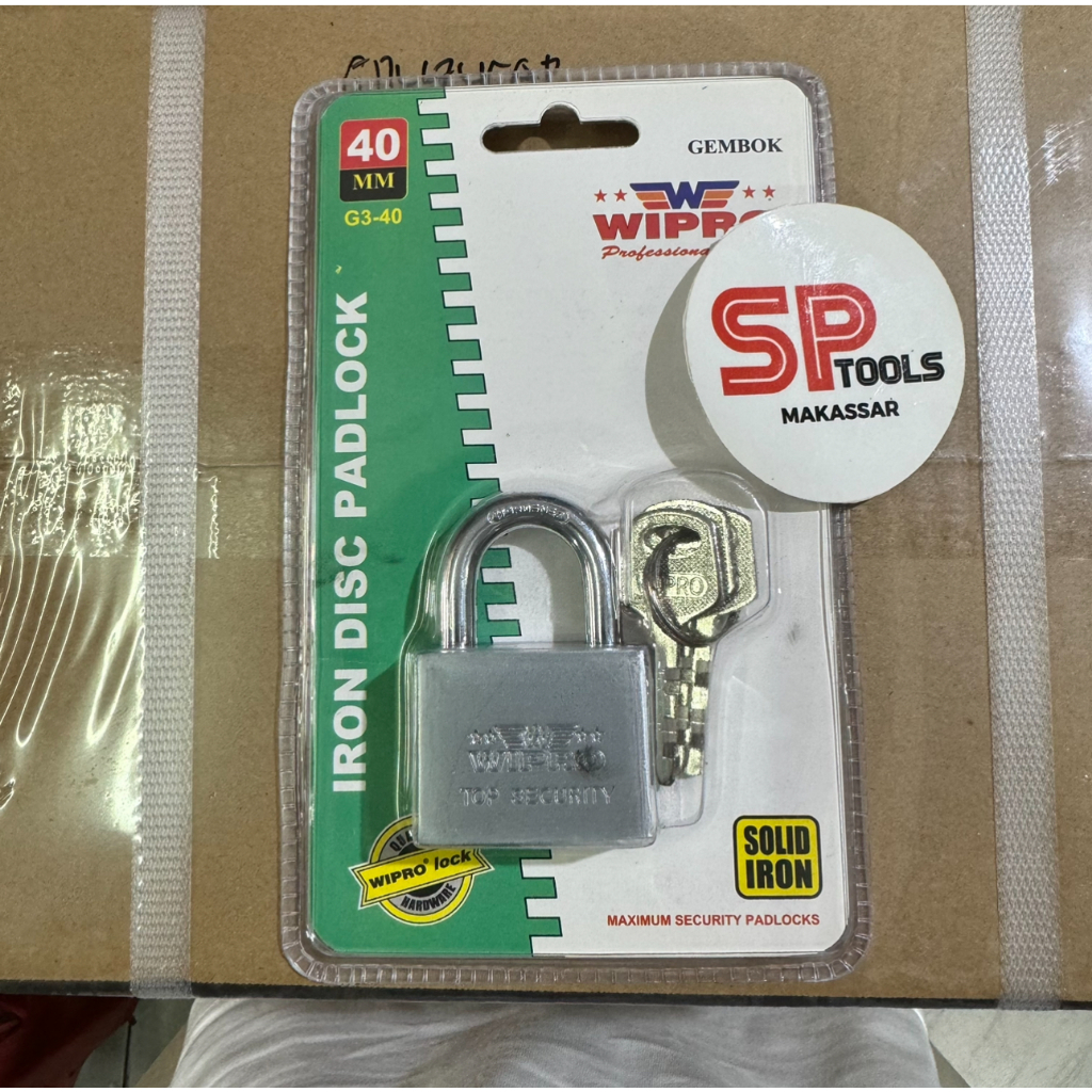 Jual KUNCI GEMBOK PINTU PADLOCK 40MM 40 MM G3-30 SOLID IRON WIPRO | Shopee Indonesia