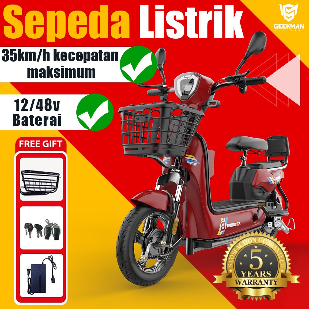 Jual GEEKMAN Sepeda Listrik Dewasa Garansi Resmi Garansi 5 tahun ...