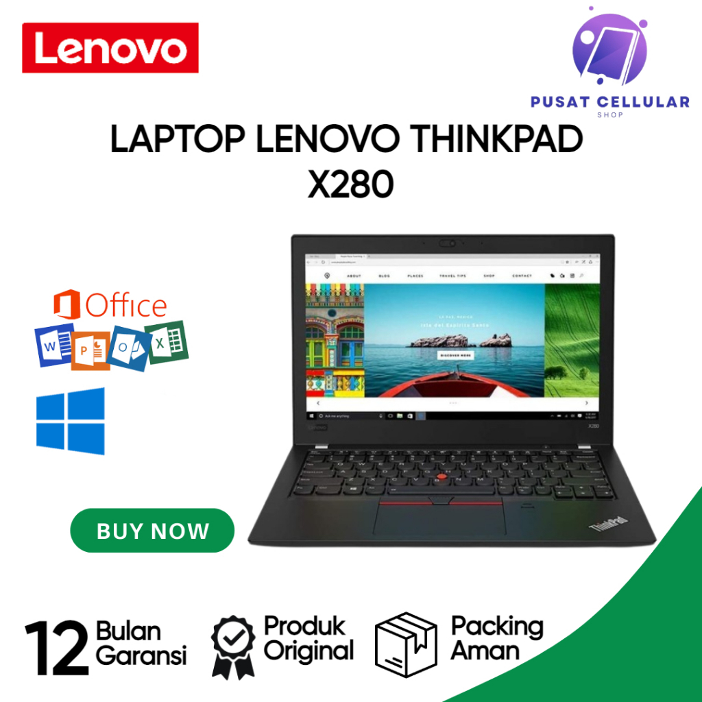Jual Lenovo Thinkpad X280 i5-7500U RAM 8GB /512SSD WIN10 // Free Tas ...
