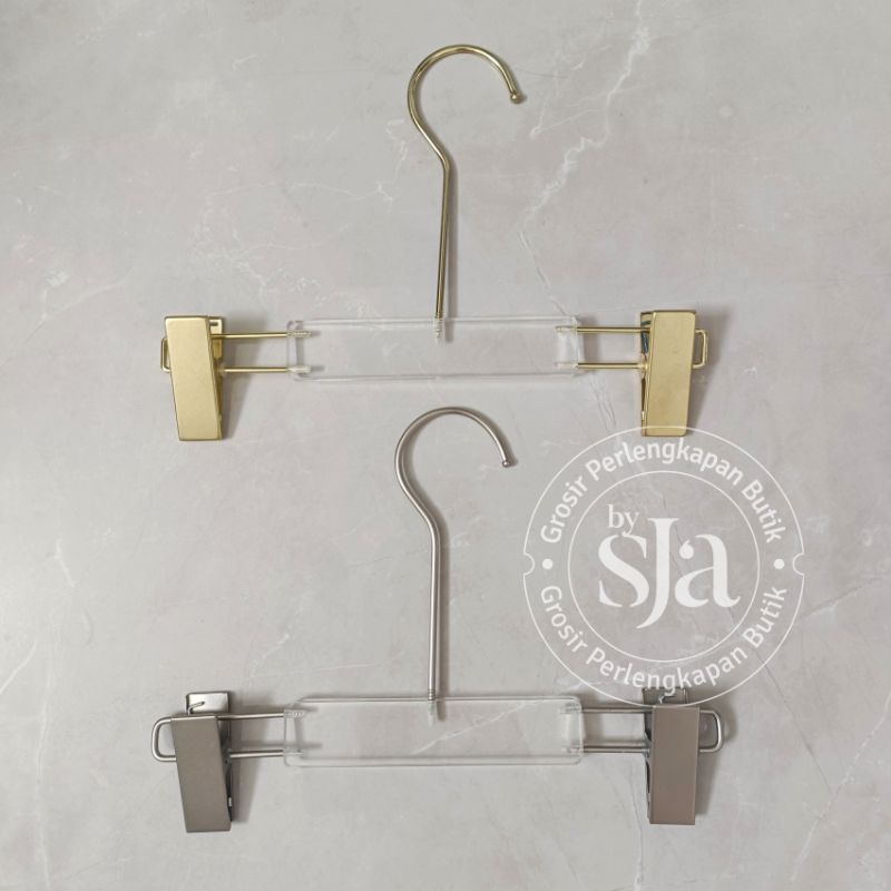 Jual Hanger Celana Anak / Hanger Akrilik Jepit Ukuran Anak / Hanger ...