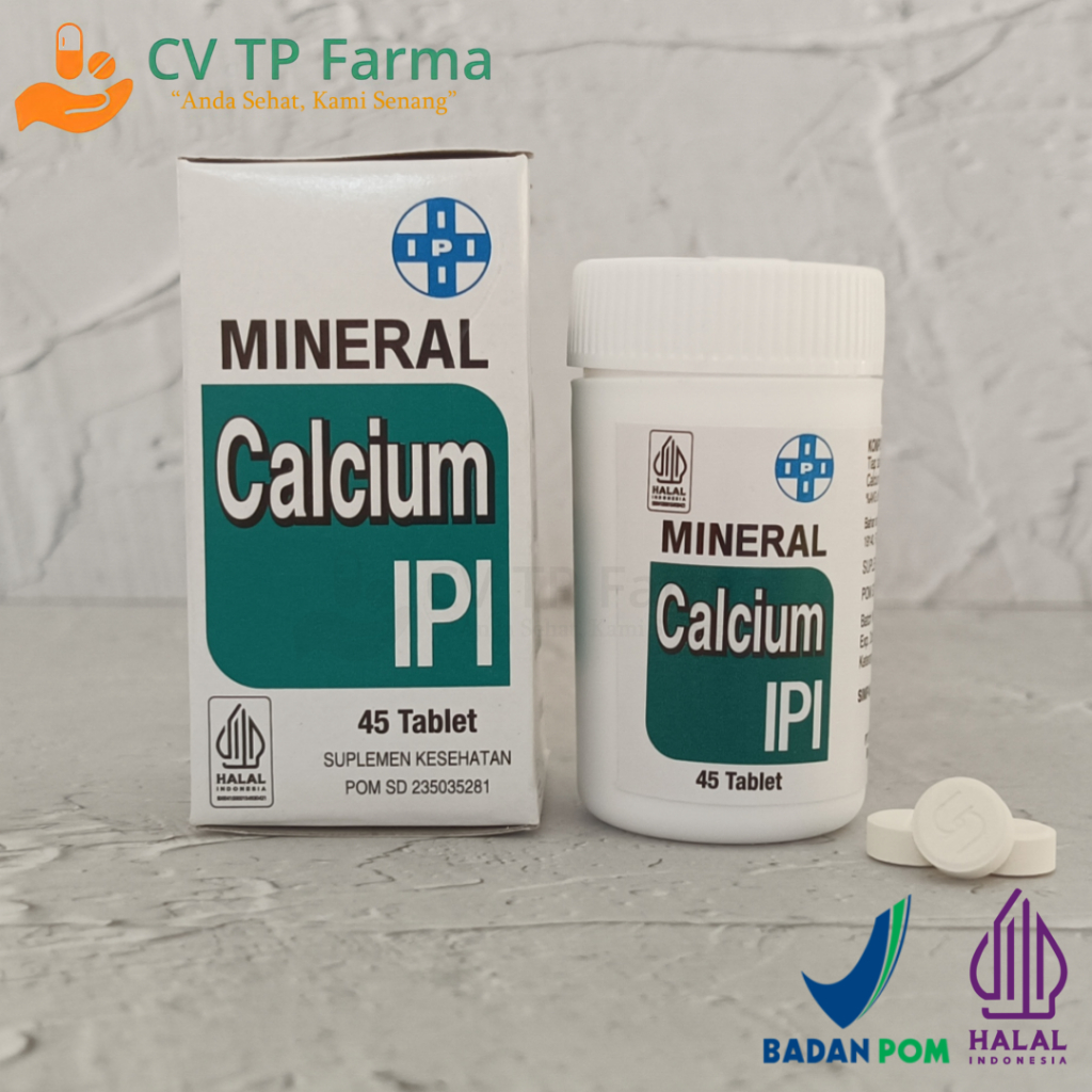 Jual CALCIUM IPI BOTOL 45 TABLET | MINERAL KALSIUM | MERAWAT KESEHATAN ...