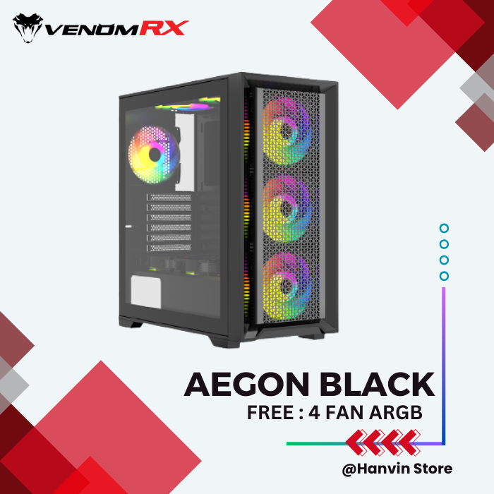 Jual CASING VENOMRX AEGON + 4 FAN ARGB | Shopee Indonesia
