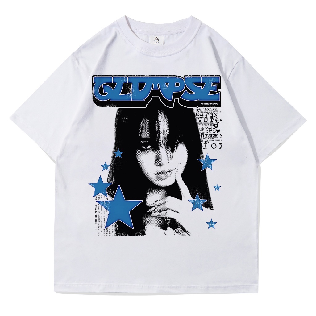 Jual T-SHIRT | OVERSIZE | GLIMPSE | WHITE | AFTERSUNDAYS | Shopee Indonesia