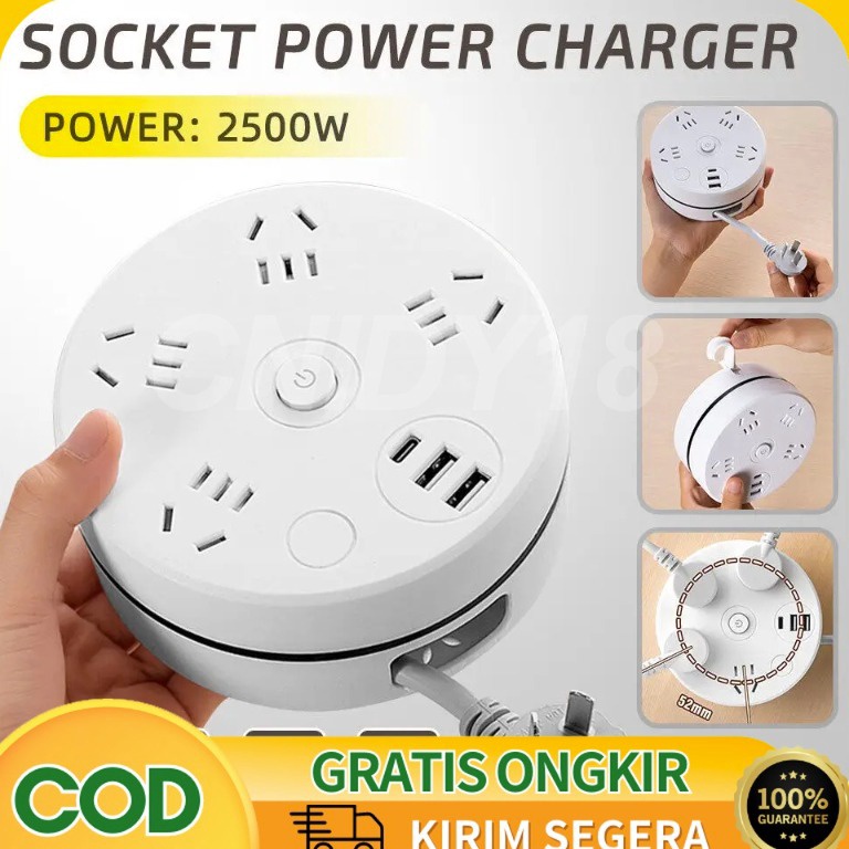 Jual Recomended Colokan Listrik USB Smart Power Strip Stop Kontak Colokan Listrik Extension Kaki ...