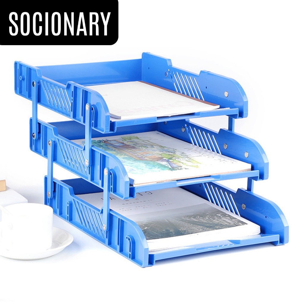 Jual File Tray 3 Susun Rak Penyimpanan Berkas | Shopee Indonesia