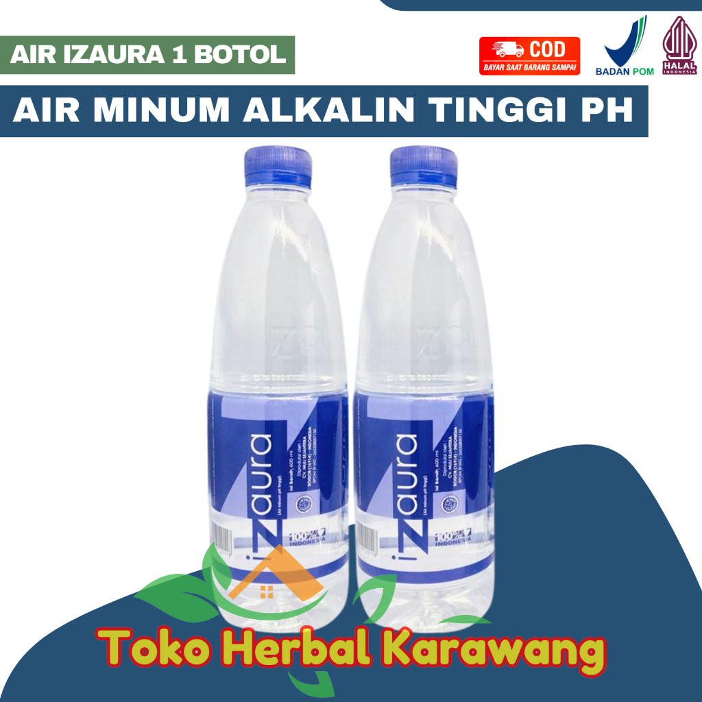 Jual iZaura - Air Minum Alkaline Tinggi PH 1 Botol @600ml | Shopee ...