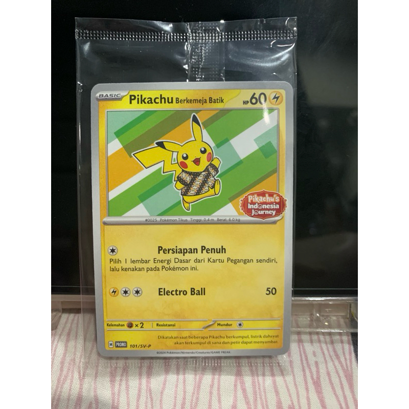 Jual pikachu batik promo card original Pokemon indonesia | Shopee Indonesia