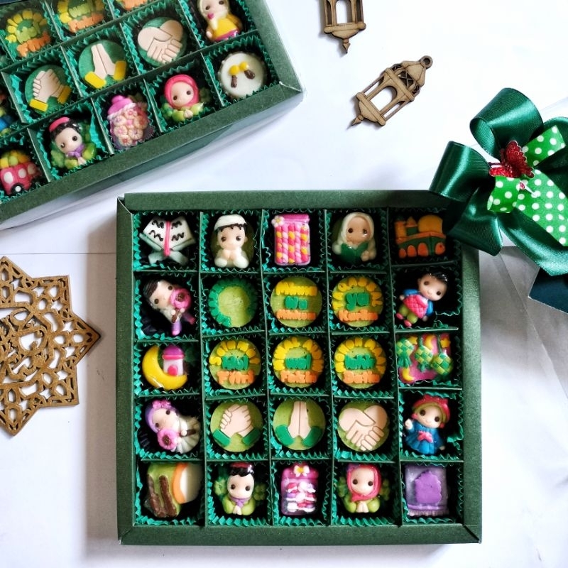 Jual S25 kado coklat idul Fitri 1445h isian parcel hampers hadiah puasa ...