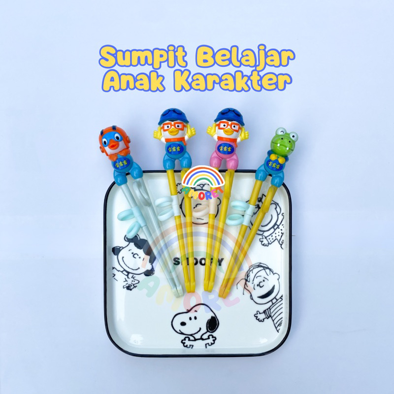Jual Sumpit Anak Karakter Belajar Makan Children Training Chopstick ...