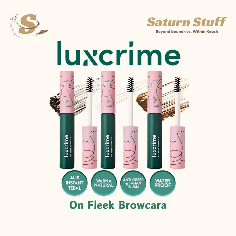 Jual LUXCRIME ON-FLEEK BROWCARA - Maskara Alis Waterproof & Anti Geser ...