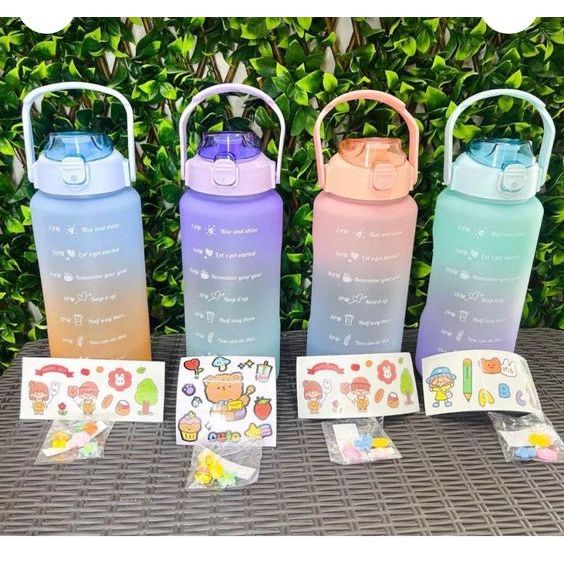 Jual Botol Air Minum Viral Rainbow / Motivasi Pengingat Waktu Kapasitas ...