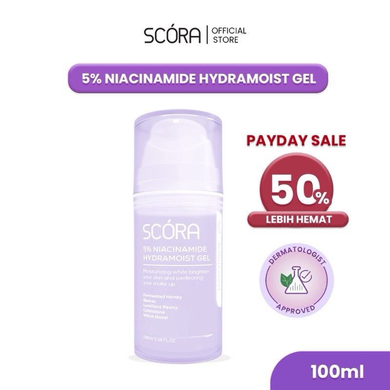 Jual SCORA 5% Niacinamide Hydramoist Gel 100ml Pelembab Wajah yang Mencerahkan Kulit Memperbaiki ...