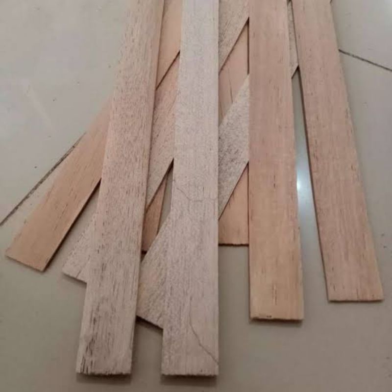 Jual KAYU RENG TIPS 50CM X 5 MM KAYU LIS PLAPON STRIP KAYU UNTUK ...