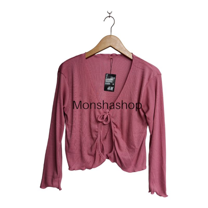 Jual CARDIGAN CROP MODEL TALI RIB/OUTER CROP RIB/OUTER KOREAN STYLE/CARDIGAN RIB KNIT/CARDIGAN ...