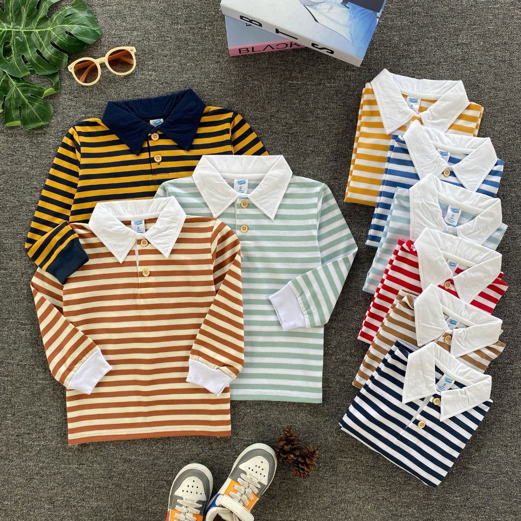 Jual ANAKMAMIBRANDED.ID KAOS ANAK RUGBY PJG SALUR 1 CM Kaos Salur Polo ...