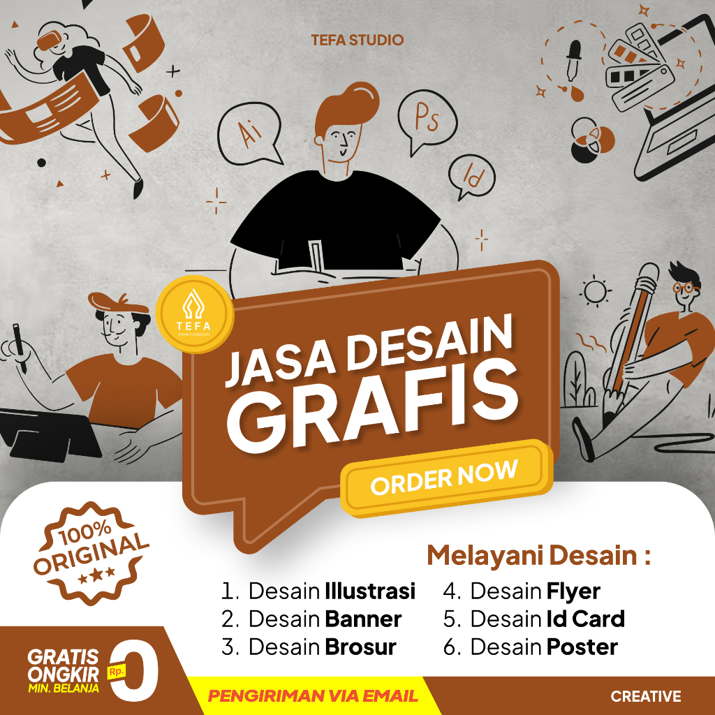 Jual Jasa Desain Illustrasi, Banner, Brosur, Flyer, Id Card, Poster ...