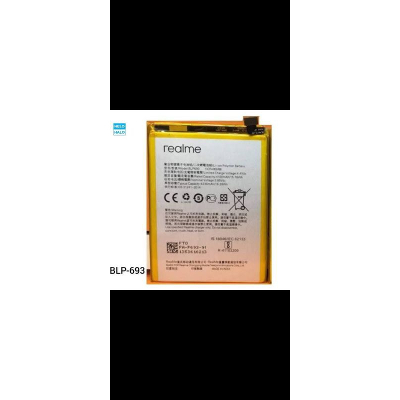 Jual baterai realme 3 / blp693 (99%) | Shopee Indonesia