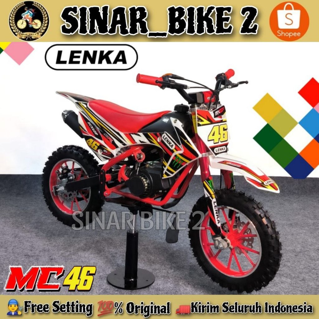 Jual Motor Bensin Mini Trail Anak LENKA MC 46 | Shopee Indonesia