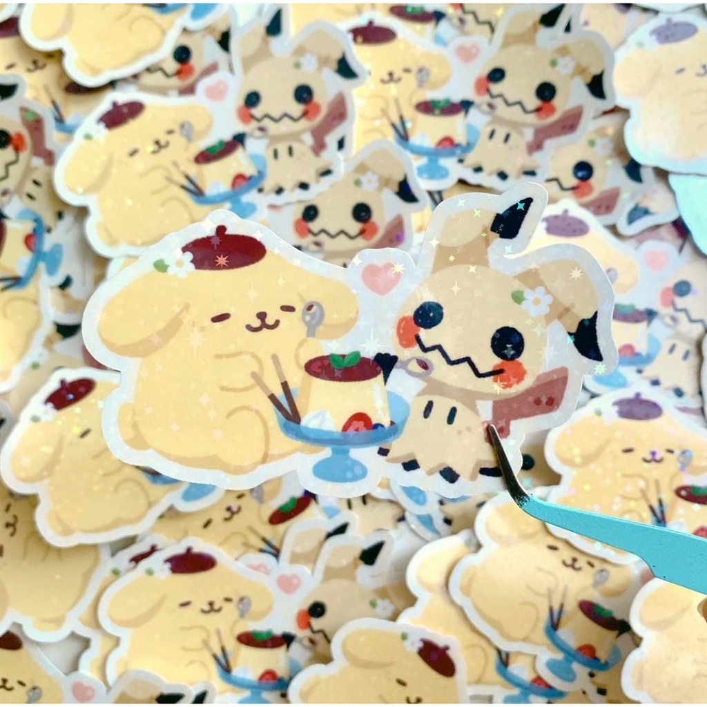 Jual Purin & Mimikyu Cute Holo Star Sticker Pokemon | Shopee Indonesia