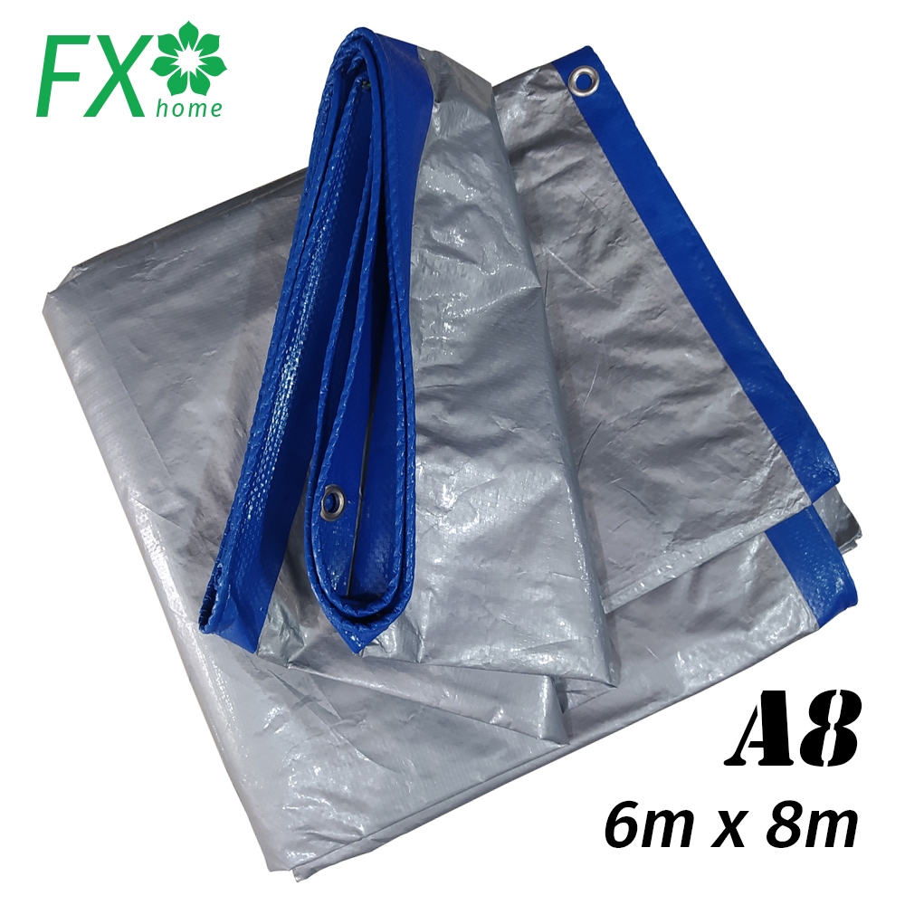 Jual Terpal A8 Ukuran 6m x 8m Warna Biru Silver | Shopee Indonesia