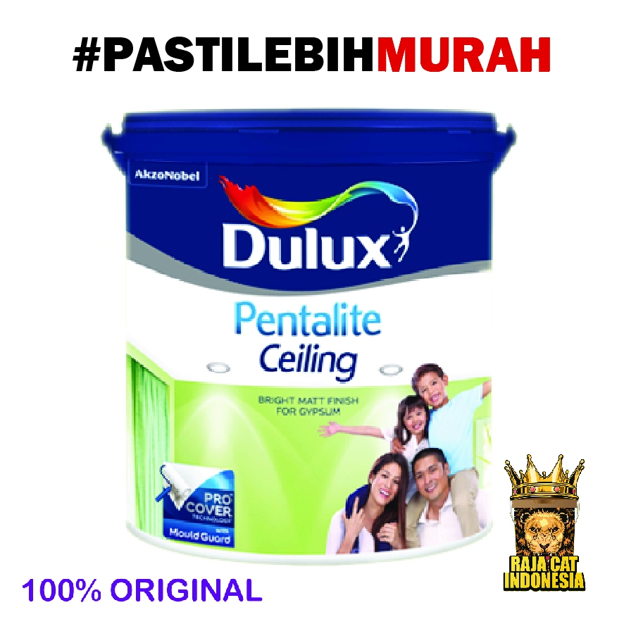 Jual Cat Plafon / Tembok / Gypsum Dulux Pentalite Ceiling Putih 5 Kg ...