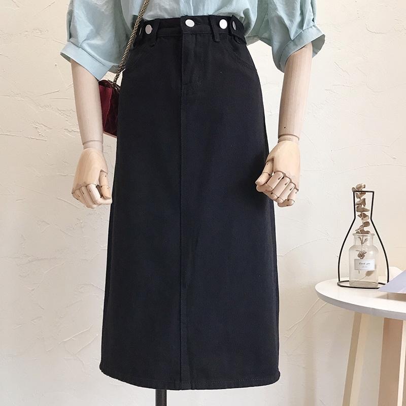 Jual XIAOZHAINV Rok Korean Style Panjang A-line Fashion rok jeans Rok ...