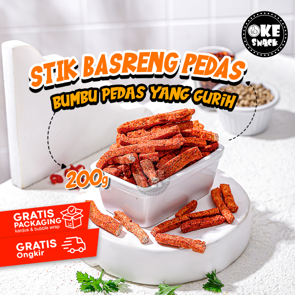 Jual Stick Basreng Pedas Besar 200g | Shopee Indonesia