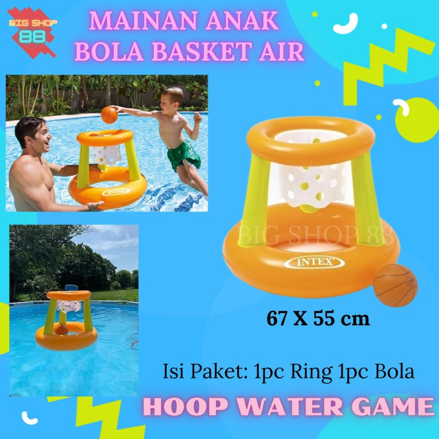 Jual INTEX MAINAN ANAK KOLAM RENANG BOLA BASKET RING BASKET AIR HOOP ...